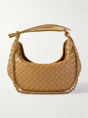 Bottega Veneta Sardine Gold Tone Shoulder Bags