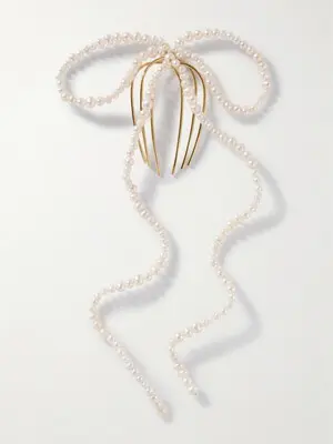 Completedworks Gold-plated Hair Comb - White