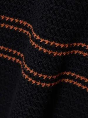 RE/DONE Striped Crocheted Mini Dress
