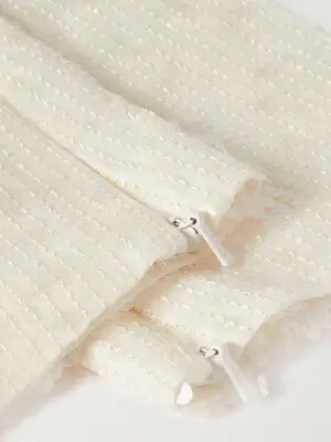Safiyaa Sequined Satin Gloves