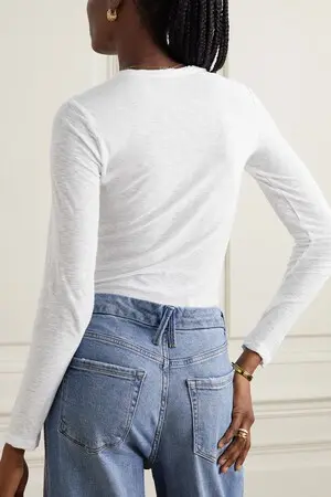 JAMES PERSE Slub Cotton Top - White