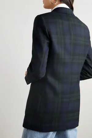 Purdey Double-breasted Checked Blazer