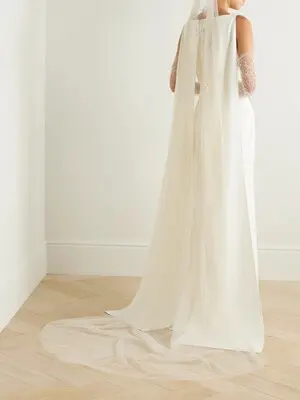 Safiyaa Edith Embellished Tulle Veil
