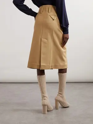 Bottega Veneta Cotton-canvas A-line Skirt