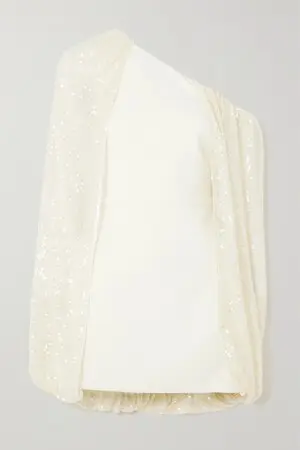 Safiyaa Janie One-shoulder Mini Dress - White