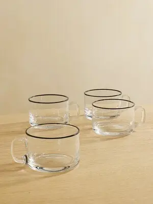 LOUISE ROE Sophia Roe S.r Collection Bubble Set Of Four Glass Cups - Neutrals