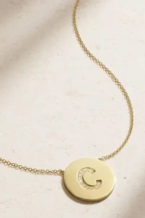 JENNIFER MEYER Initial 18-karat Diamond Necklace - Gold