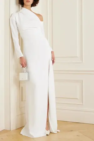 16Arlington Adelaide One-shoulder Crepe Gown