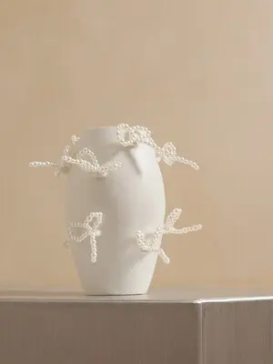 Completedworks Embellished Ceramic Vase - White