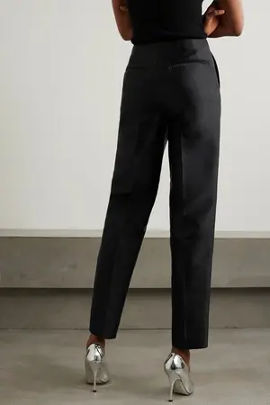 Christopher John Rogers Silk And Wool-blend Twill Tapered Pants