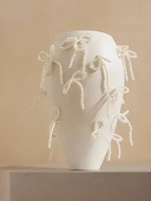 Completedworks Large Embellished Ceramic Vase - White