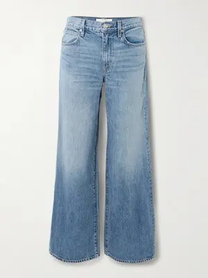 SLVRLAKE Selena Mid-rise Wide-leg Jeans - Blue