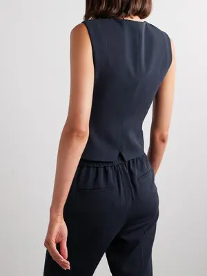 Theory Embroidered Crepe Vest