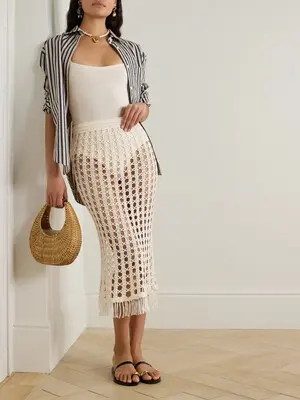Calle Del Mar Ribbed-knit Bodysuit