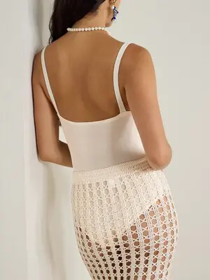 Calle Del Mar Ribbed-knit Bodysuit