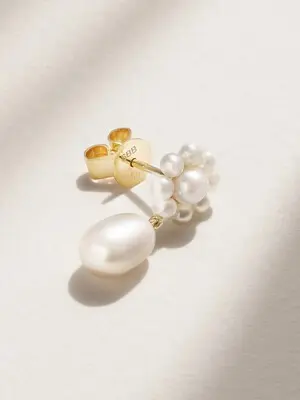Sophie Bille Brahe Chambre De Fleur Pearl Earring - White