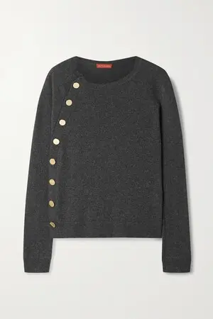 Altuzarra Minamoto Button-embellished Cashmere Sweater - Gray