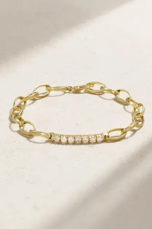 JENNIFER MEYER Medium Edith 18-karat Diamond Bracelet