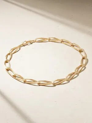 MARIE LICHTENBERG 18-karat Diamond Gourmette Necklace - Gold