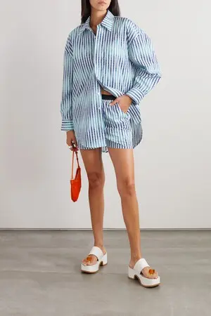 Amiri Striped Cotton-poplin Shorts