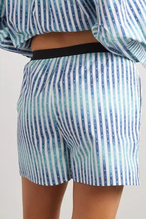 Amiri Striped Cotton-poplin Shorts