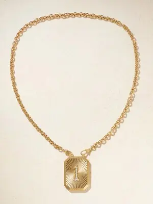 MARIE LICHTENBERG You Are The One 18-karat Diamond Pendant Necklace - Gold