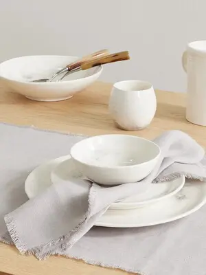Brunello Cucinelli Frayed Linen Placemat And Napkin Set
