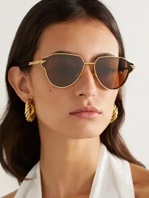 Bottega Veneta Glaze Round-frame Sunglasses