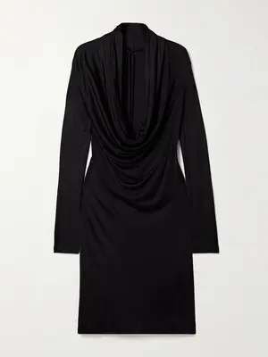 Helmut Lang Draped Satin-jersey Midi Dress
