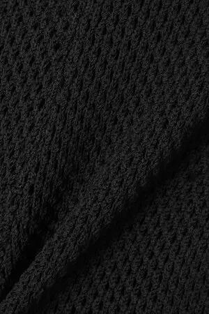 ANDREĀDAMO Cutout Open-knit Shorts