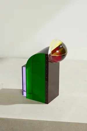 REFLECTIONS COPENHAGEN Soho Crystal Bookend - Green