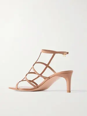 GIANVITO ROSSI 55 Glossed-leather Sandals