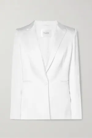 Galvan Sculpted Satin Blazer