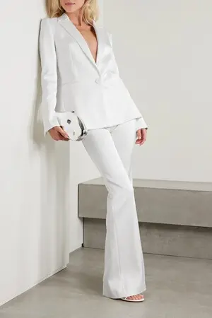 Galvan Sculpted Satin Blazer