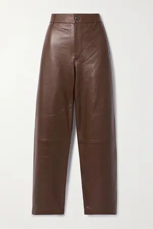 GOLDSIGN Trey Straight-leg Leather Pants