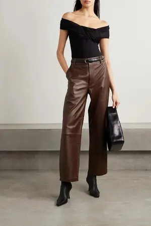 GOLDSIGN Trey Straight-leg Leather Pants