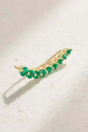 ANITA KO 18-karat Emerald Ear Climber - Gold