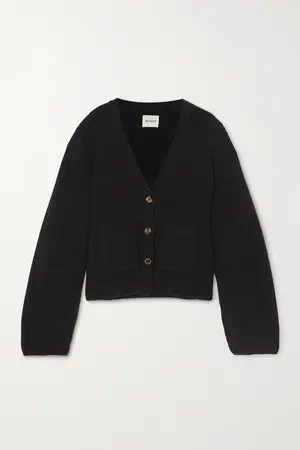 Khaite Scarlet Cashmere-blend Cardigan - Black