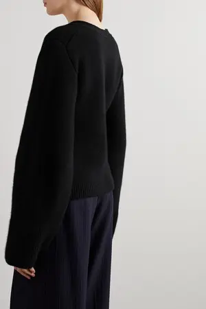 Khaite Scarlet Cashmere-blend Cardigan - Black