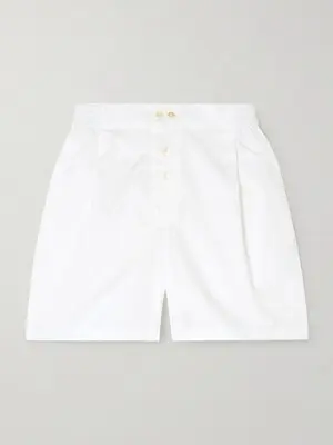SEBLINE Boxer Cotton-poplin Shorts - White