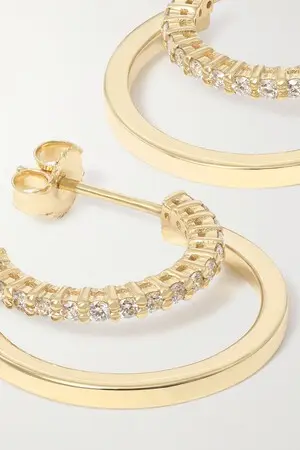 JENNIFER MEYER Double Hoop Diamond Earrings