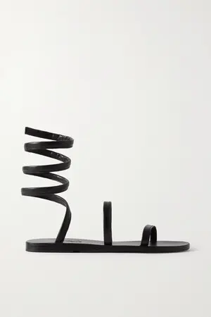 ANCIENT GREEK SANDALS Ofis Leather Sandals - Black