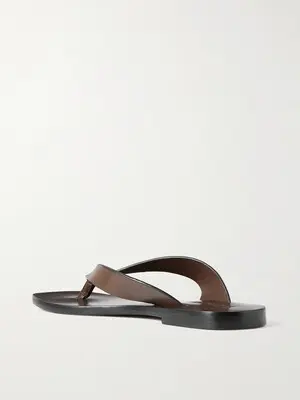 A.emery Kinto Leather Flip Flops - Brown