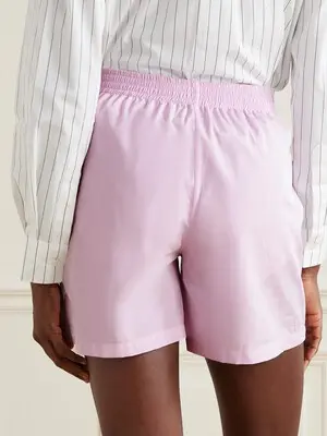 SEBLINE Pleated Cotton-poplin Boxer Shorts