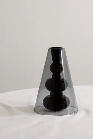 TOM DIXON Bump Glass Vase - Black