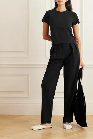 LESET Margo Cotton-jersey T-shirt - Black