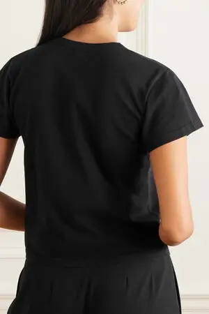 LESET Margo Cotton-jersey T-shirt - Black