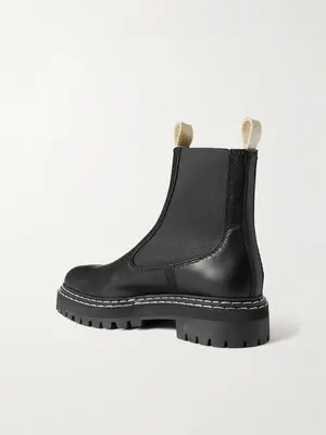 Proenza Schouler Topstitched Leather Chelsea Boots