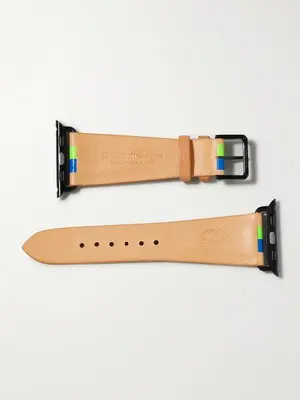 LACALIFORNIENNE Striped Leather Watch Strap