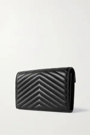 Saint Laurent Cassandre Matelassé Leather Shoulder Bag - Black